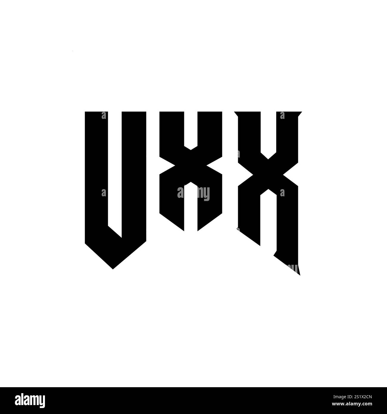 UXX letter logo design for technology company. UXX logo design black ...