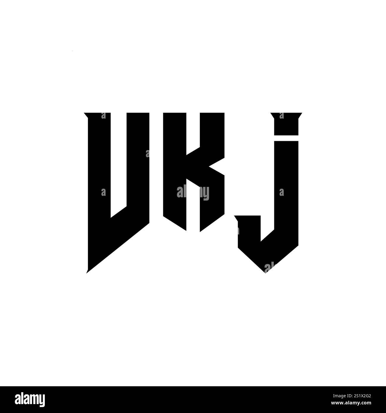 VKJ letter logo design for technology company. VKJ logo design black ...