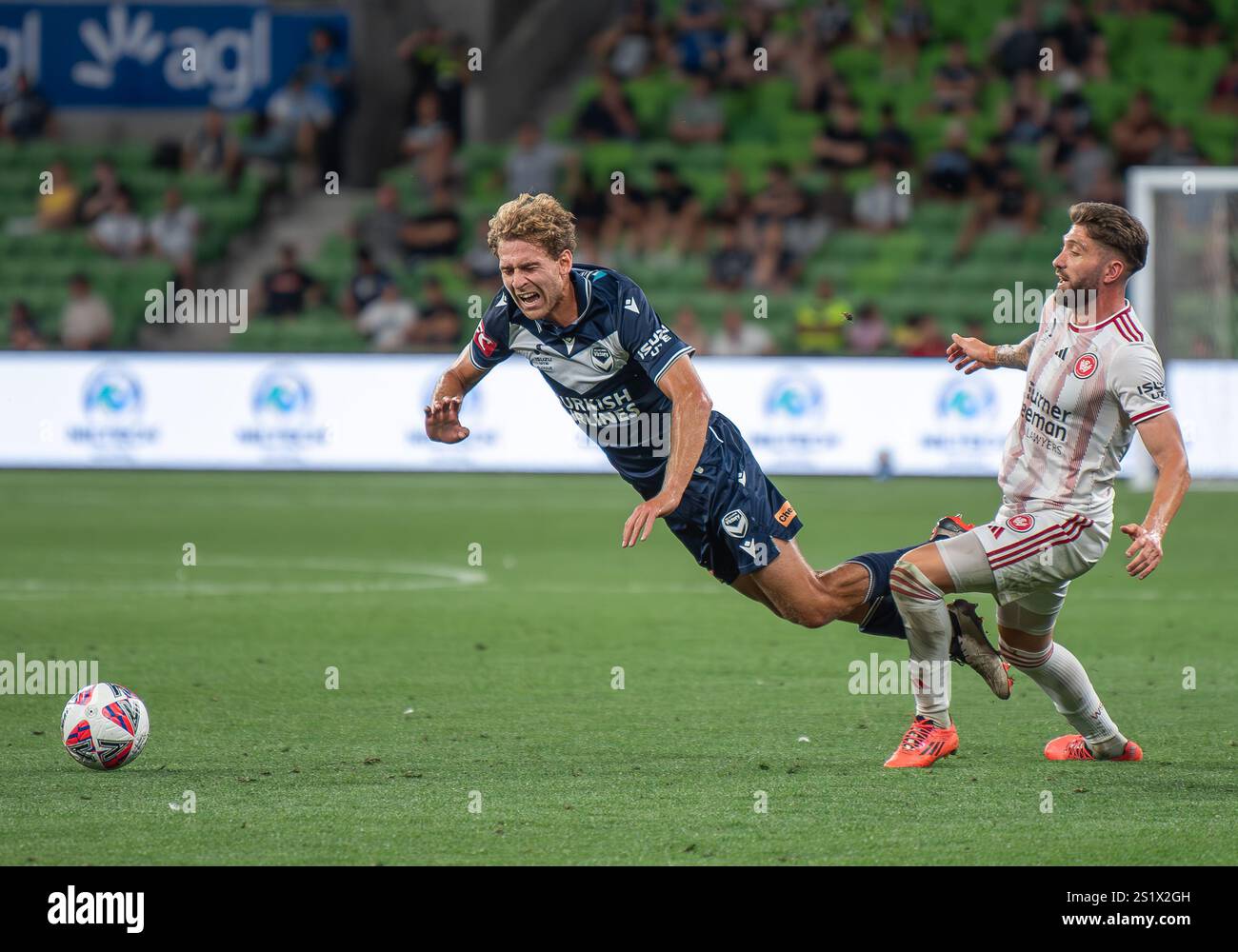 Melbourne, Australia. 04th Jan, 2025. Western Sydney Wanderers Brandon ...