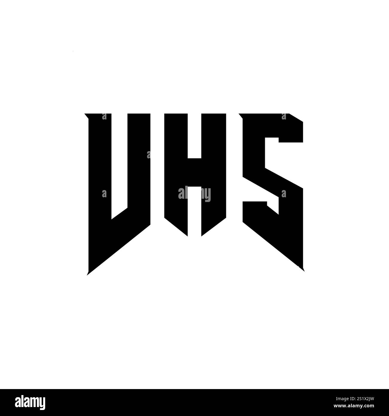 VHS letter logo design for technology company. VHS logo design black ...