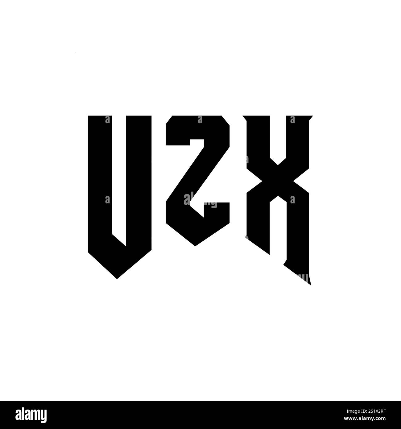 Uzx logo design hi-res stock photography and images - Alamy