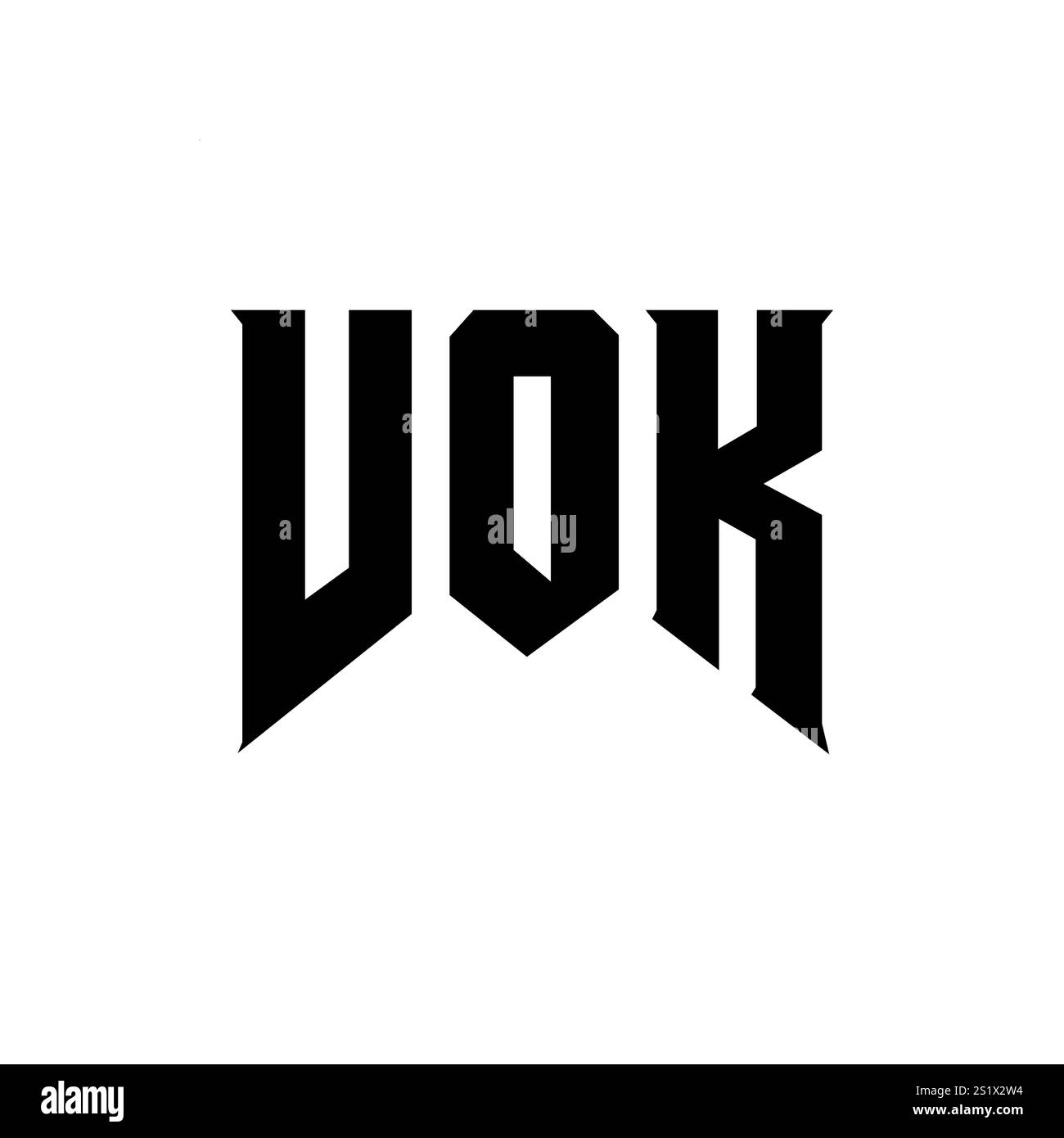 VOK letter logo design for technology company. VOK logo design black and white color combination ...