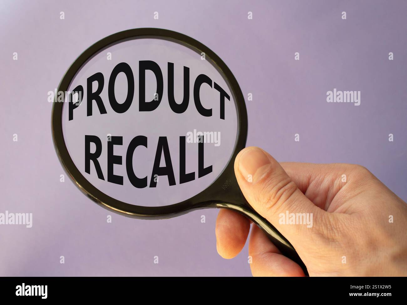 Product recall symbol. Concept words Product recall on magnifying glass ...