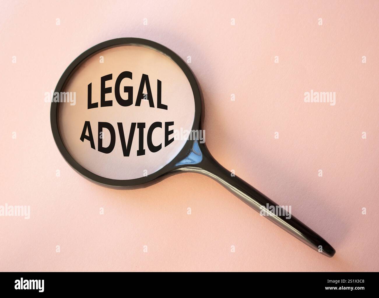 Legal advice symbol. Magnifying glass with words Legal advice ...
