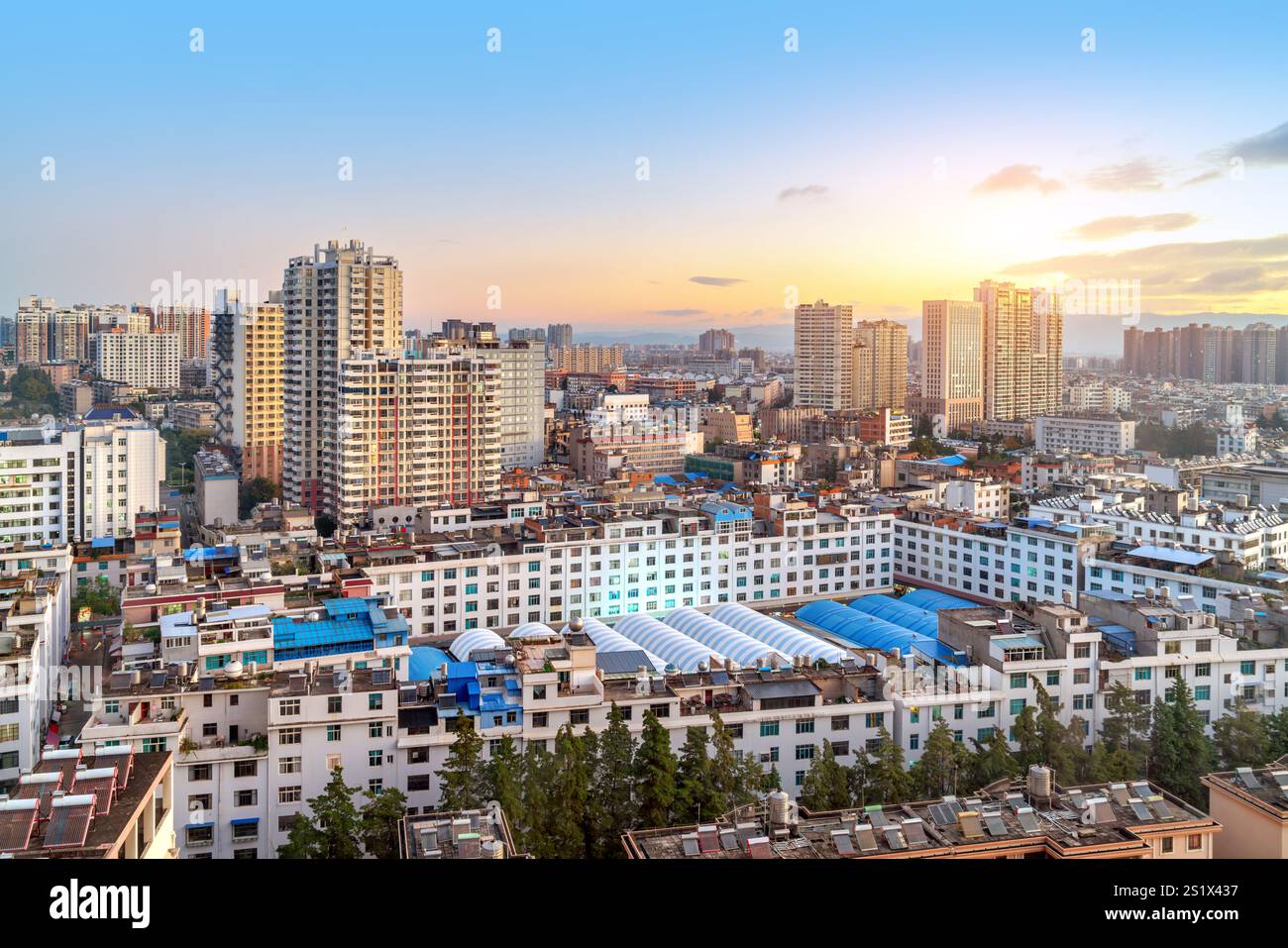 The scenery of Qujing, a city on the western plateau in Yunnan, China ...