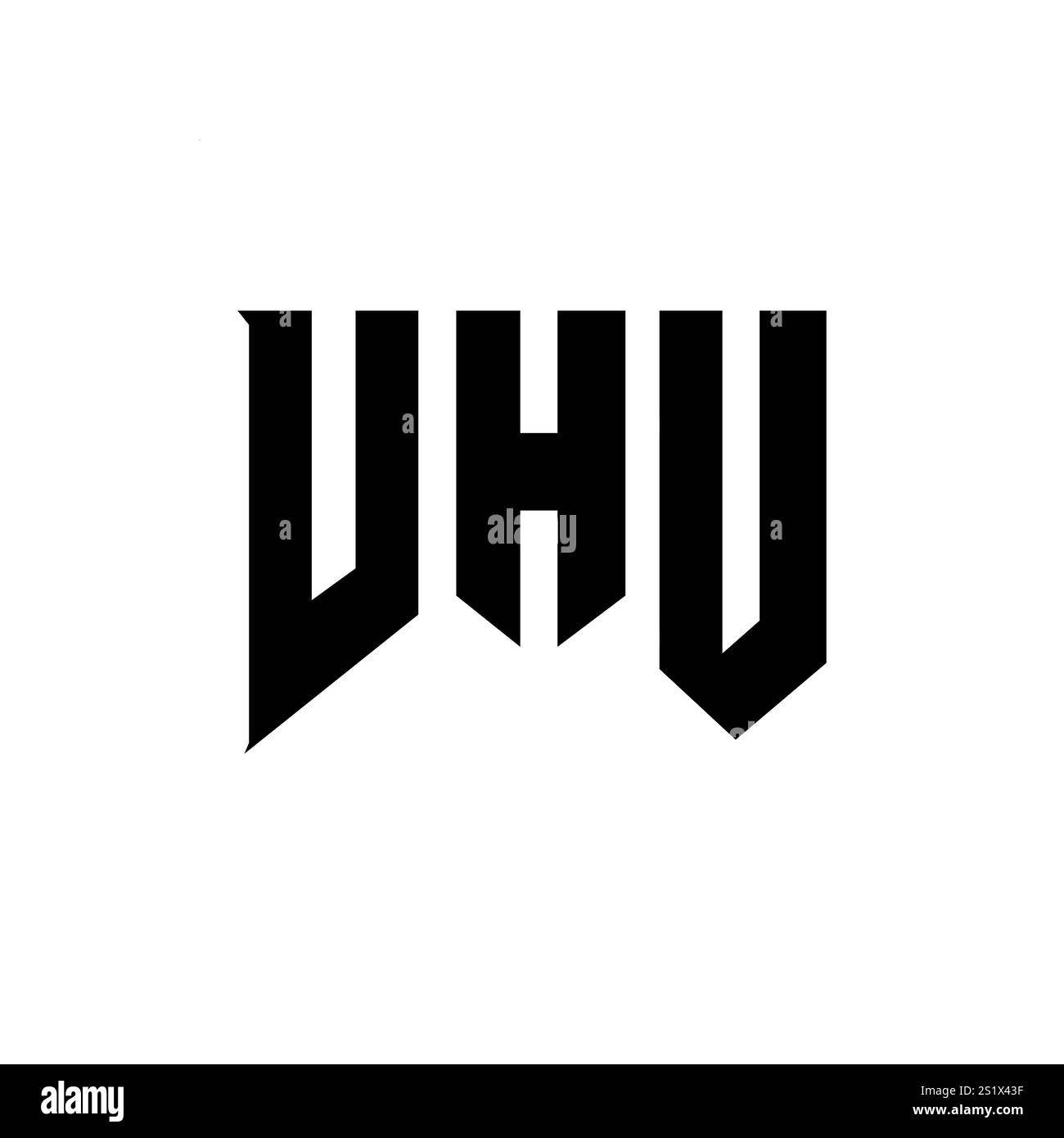 VHU letter logo design for technology company. VHU logo design black ...
