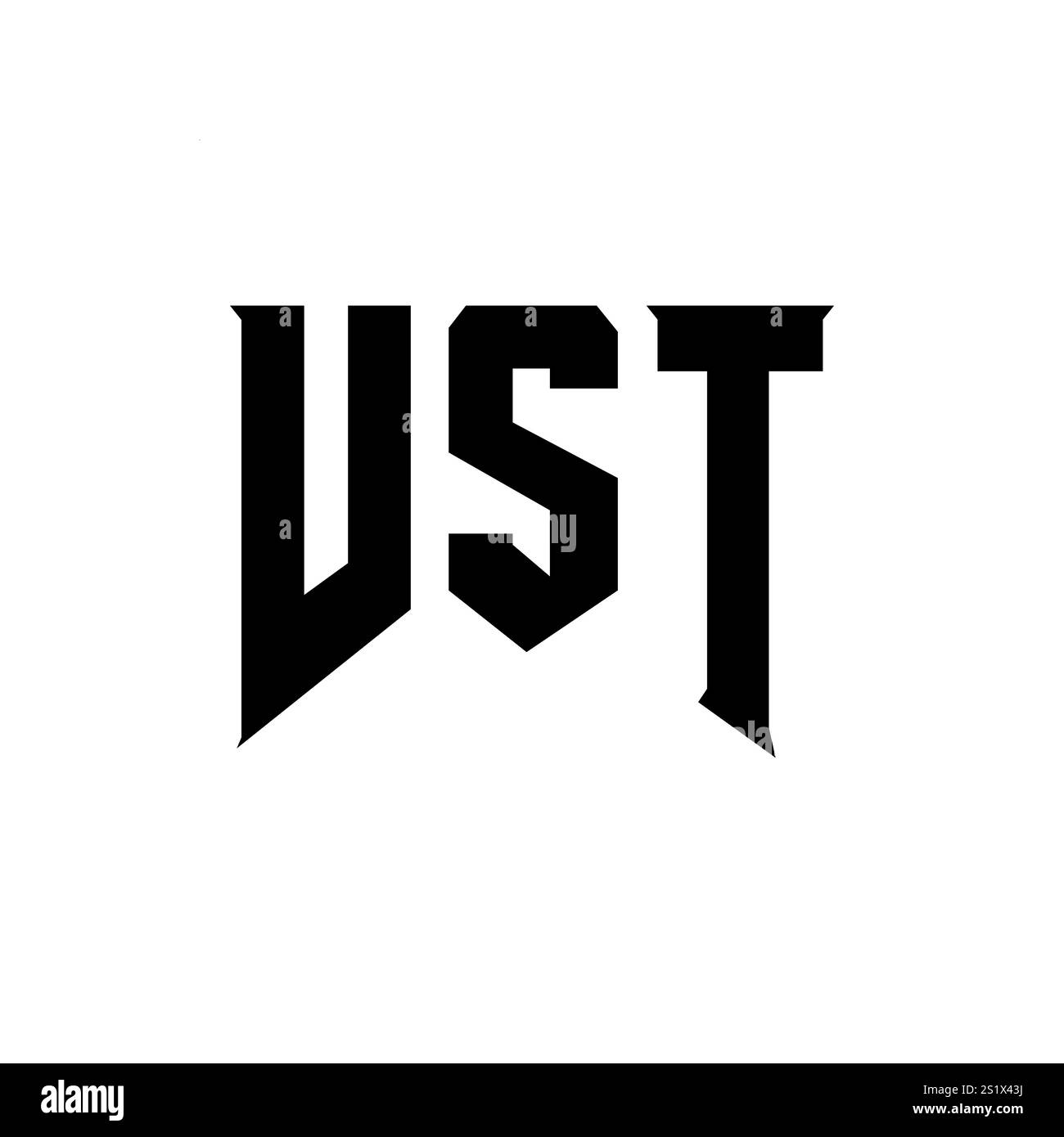 VST letter logo design for technology company. VST logo design black ...