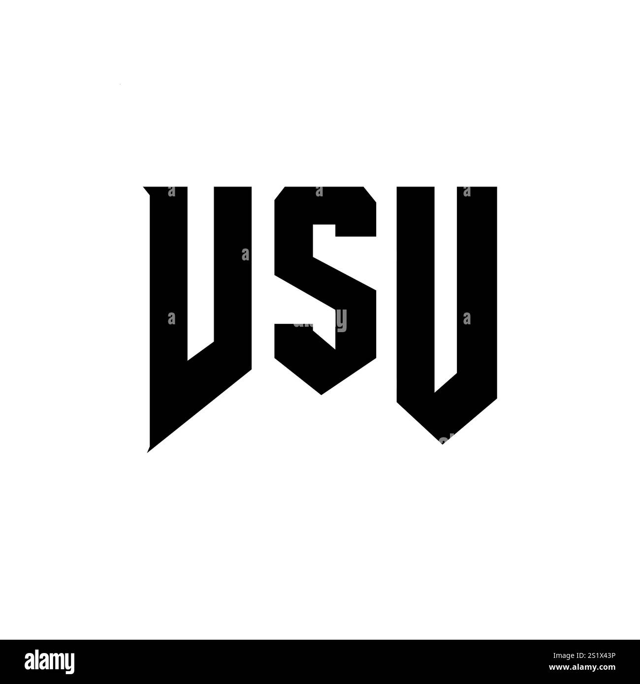 VSU letter logo design for technology company. VSU logo design black ...