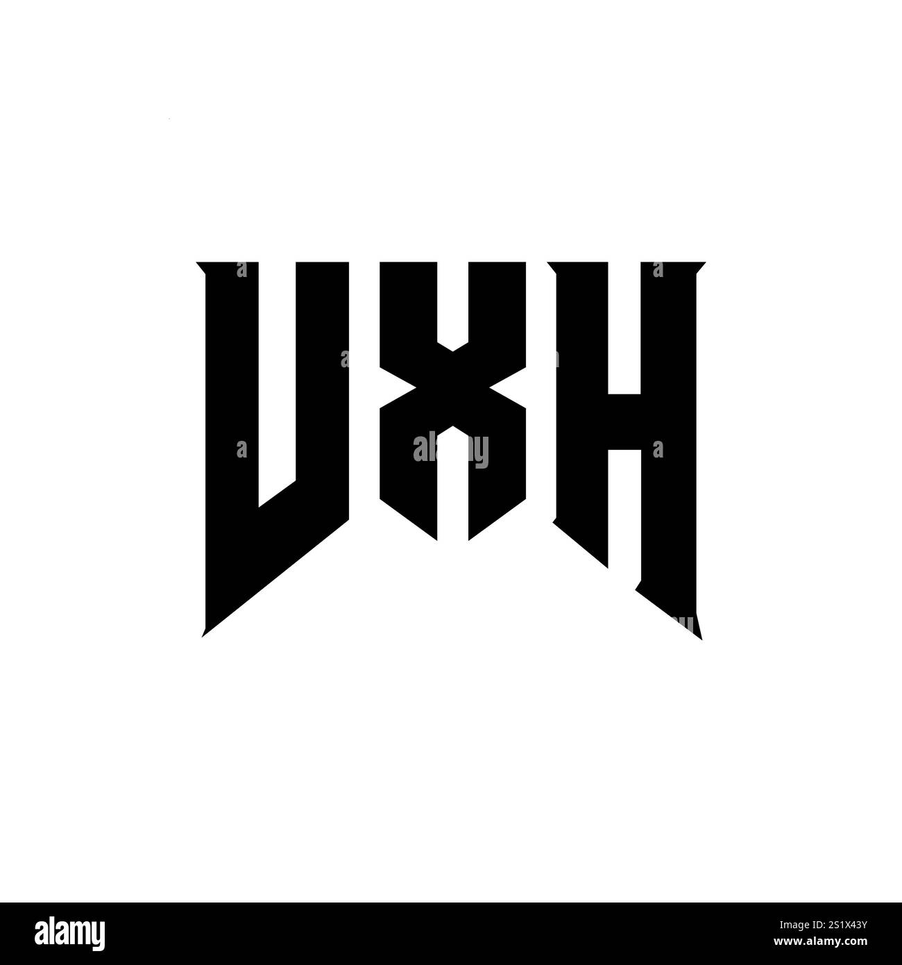 VXH letter logo design for technology company. VXH logo design black ...