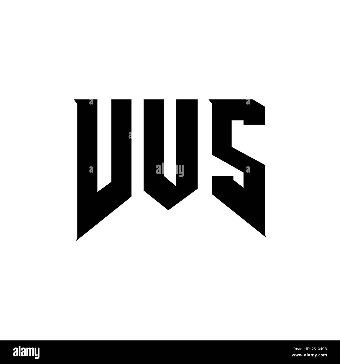 VUS letter logo design for technology company. VUS logo design black ...