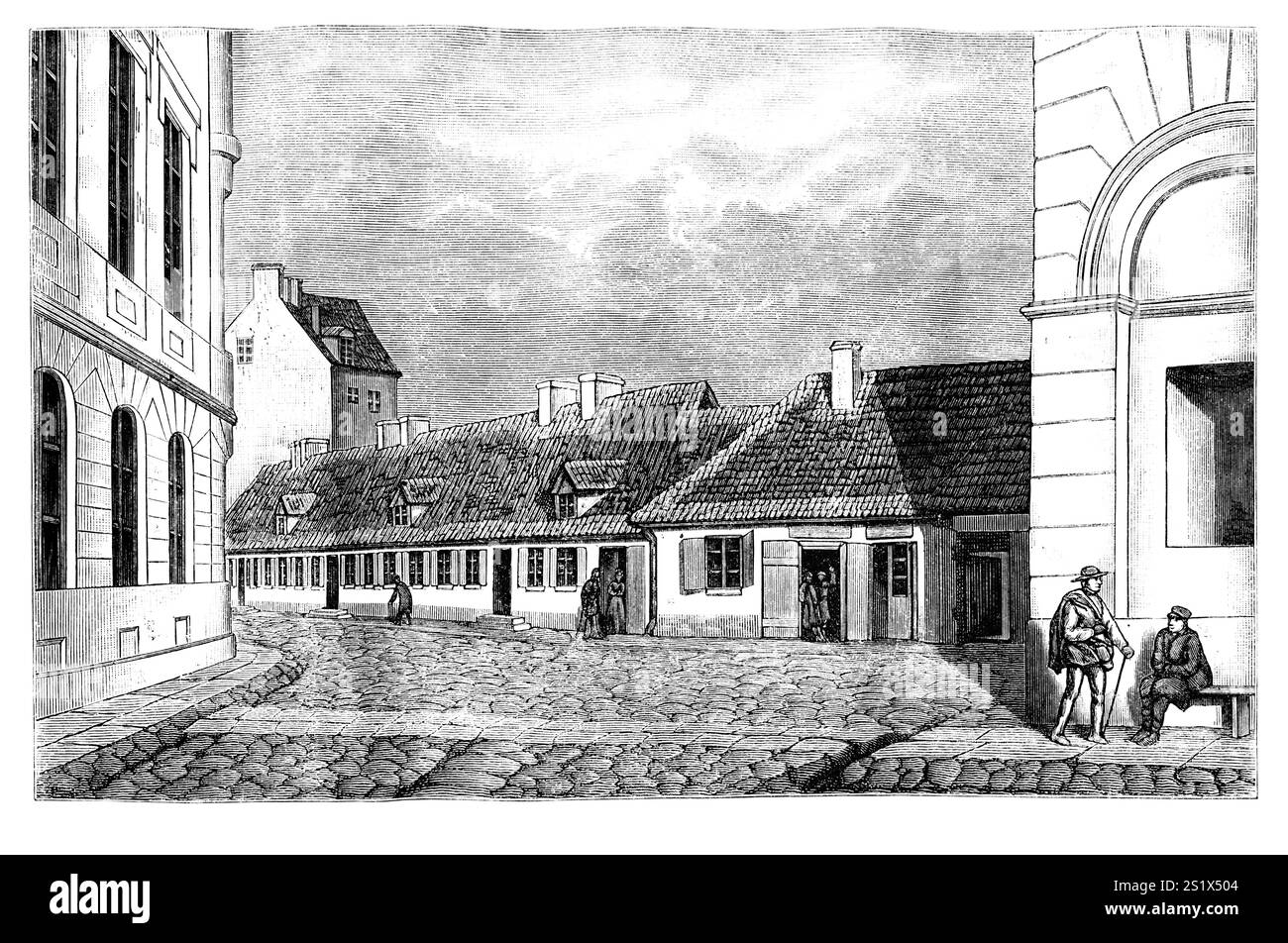 POLAND - CIRCA 1880: Illustration taken from a book "ANNIVERSARY BOOK ...
