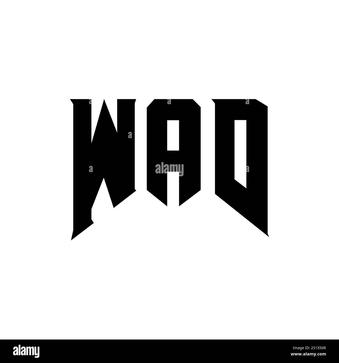 WAD letter logo design for technology company. WAD logo design black ...