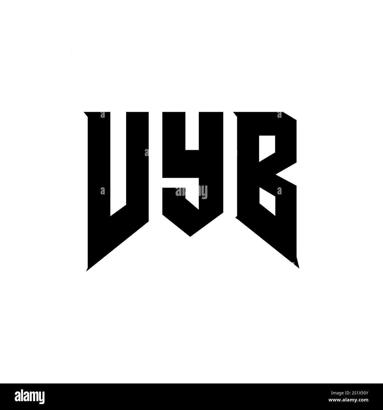 VYB letter logo design for technology company. VYB logo design black ...