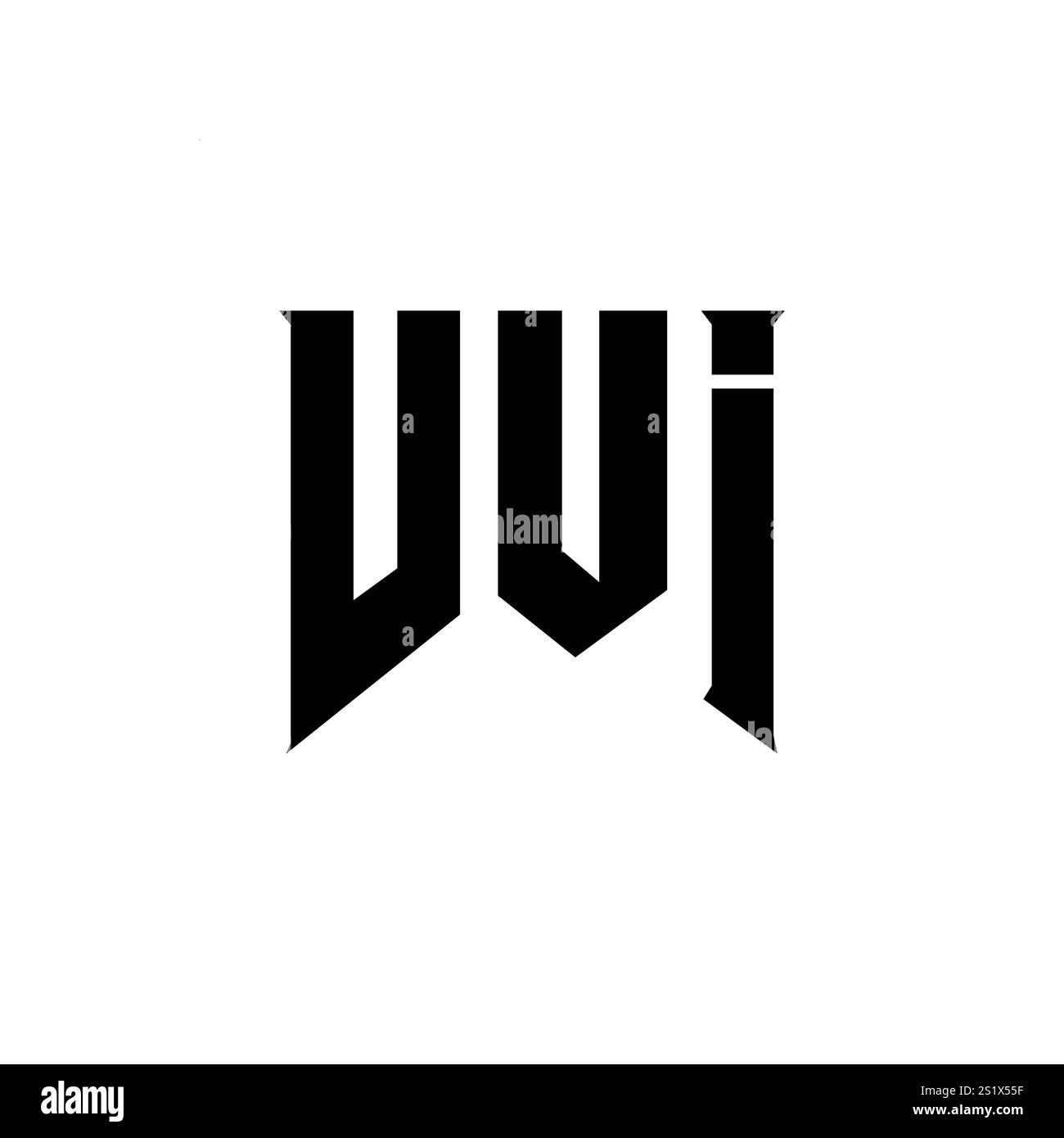 VUI letter logo design for technology company. VUI logo design black ...