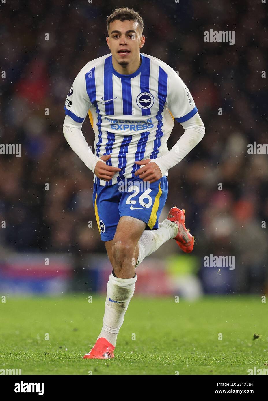 Brighton and Hove, UK. 4th Jan, 2025. Yasin Ayari of Brighton and Hove ...