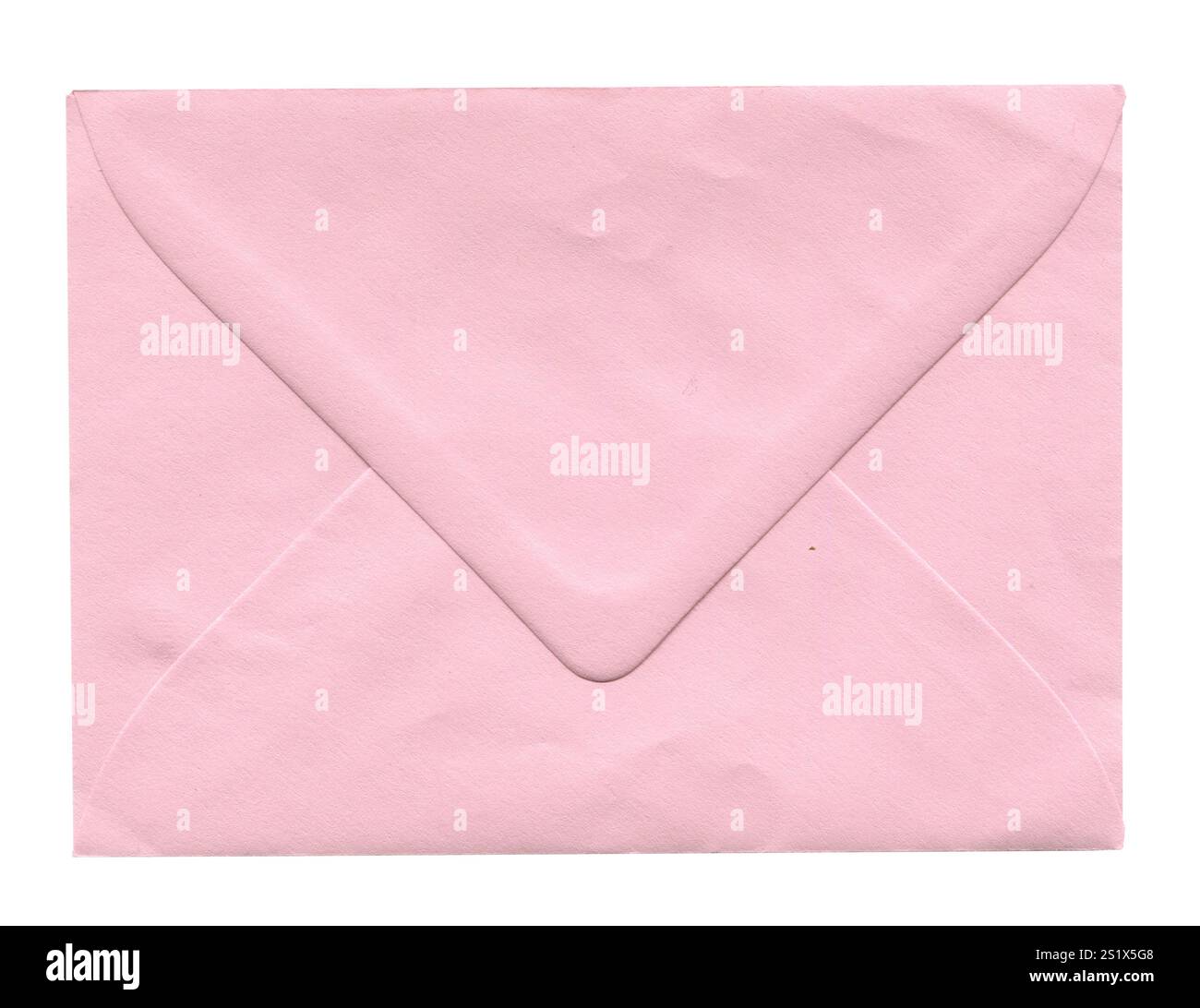 front view closeup of blank brown old aged closed letter light pink ...