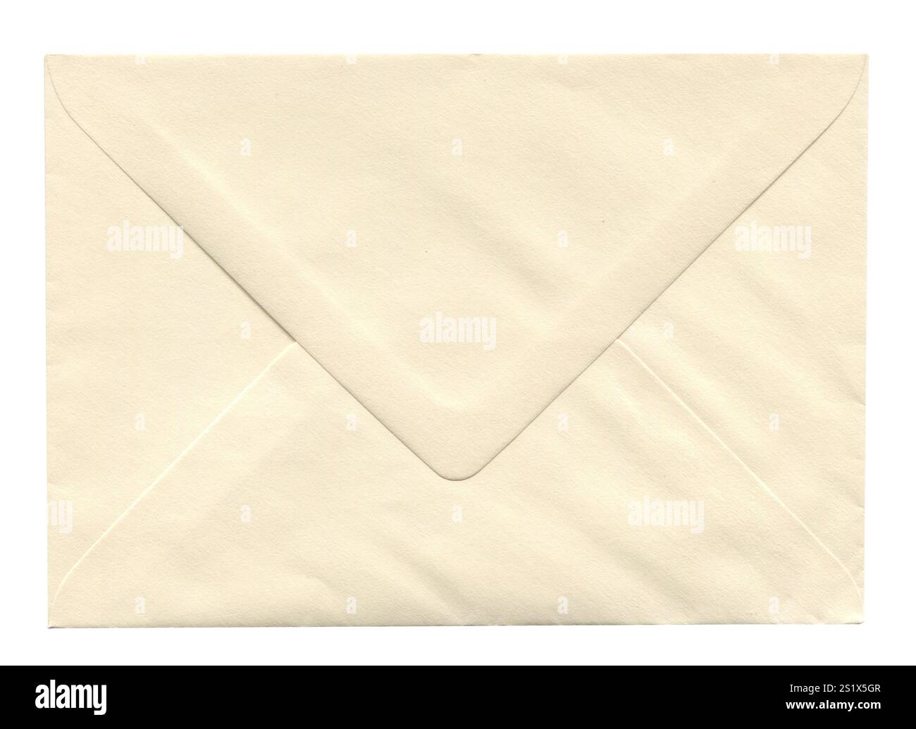 front view closeup of blank brown old aged closed letter paper envelope ...