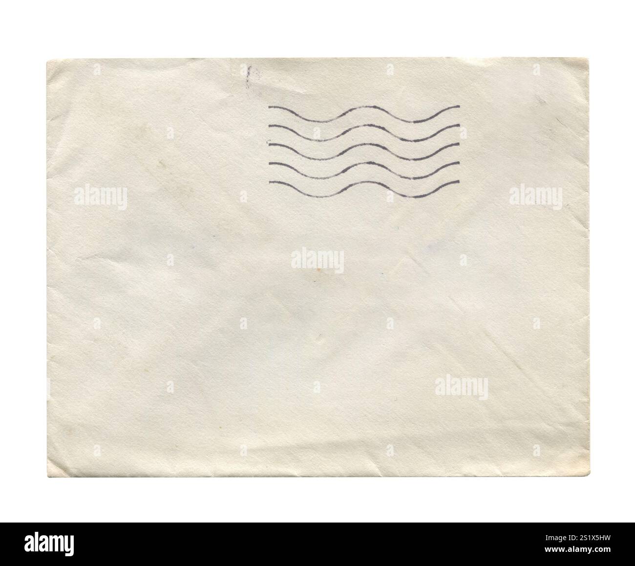 back view closeup of blank brown old aged closed letter paper envelope ...