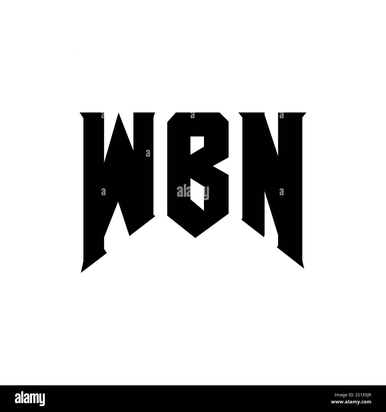WBN letter logo design for technology company. WBN logo design black ...