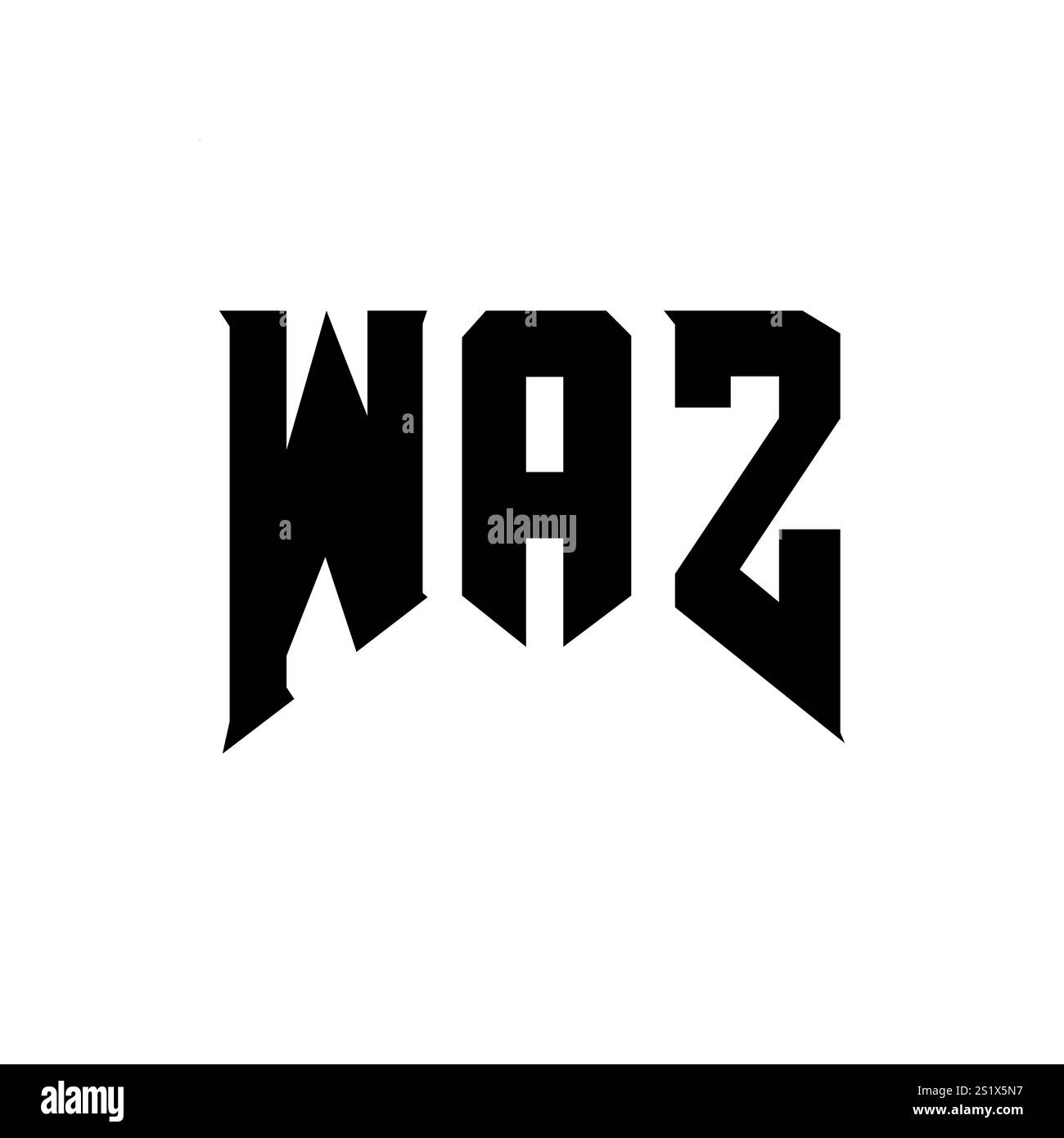 WAZ letter logo design for technology company. WAZ logo design black ...