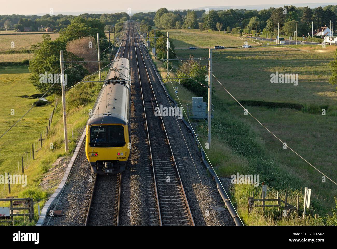 Class 323 Multiple Unit, Railway, Prestbury, Cheshire Stock Photo - Alamy