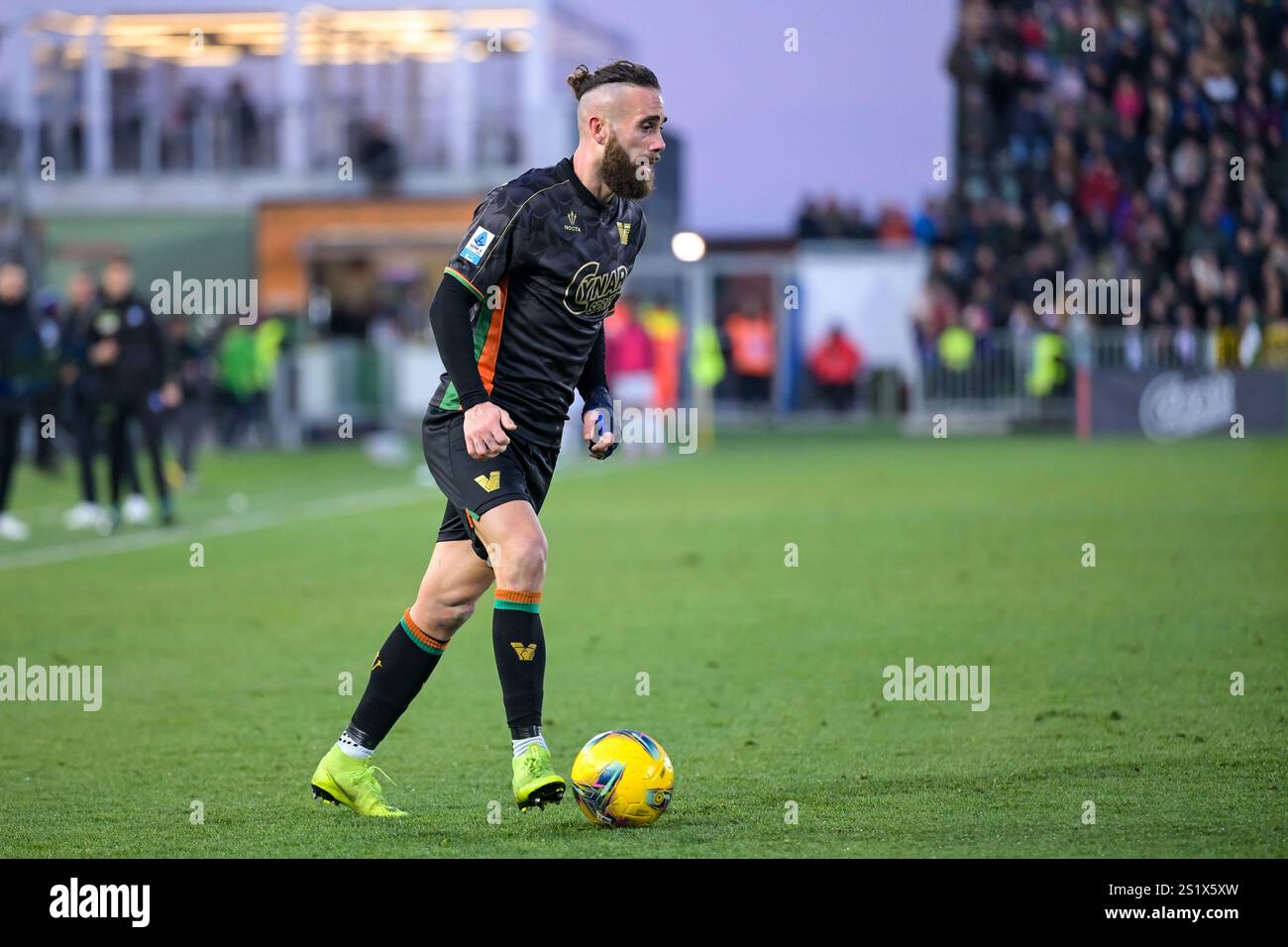 Veneziaâ??s Francesco Zampano portrait in action with ball during ...