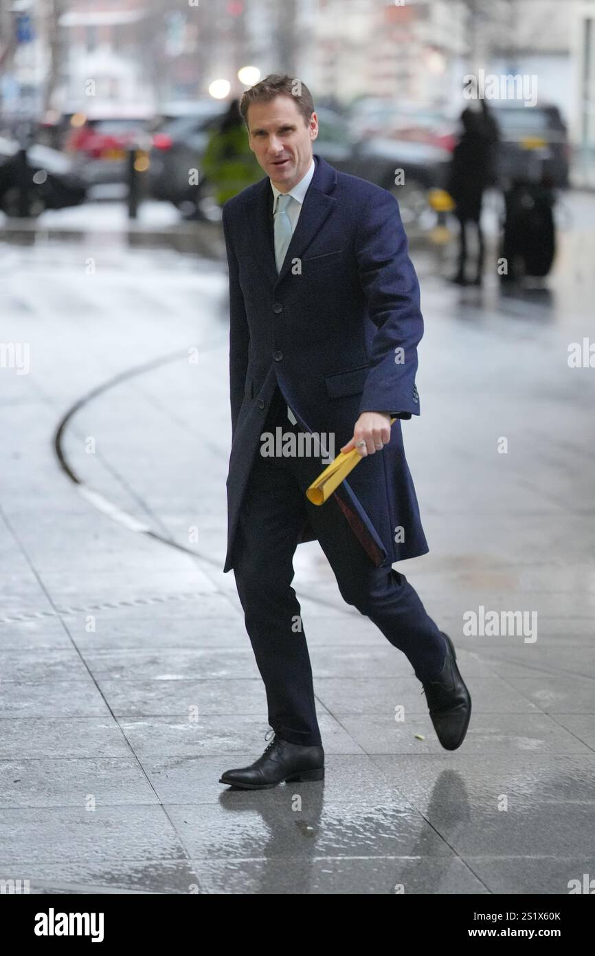 Shadow home secretary Chris Philp arrives at BBC Broadcasting House in ...