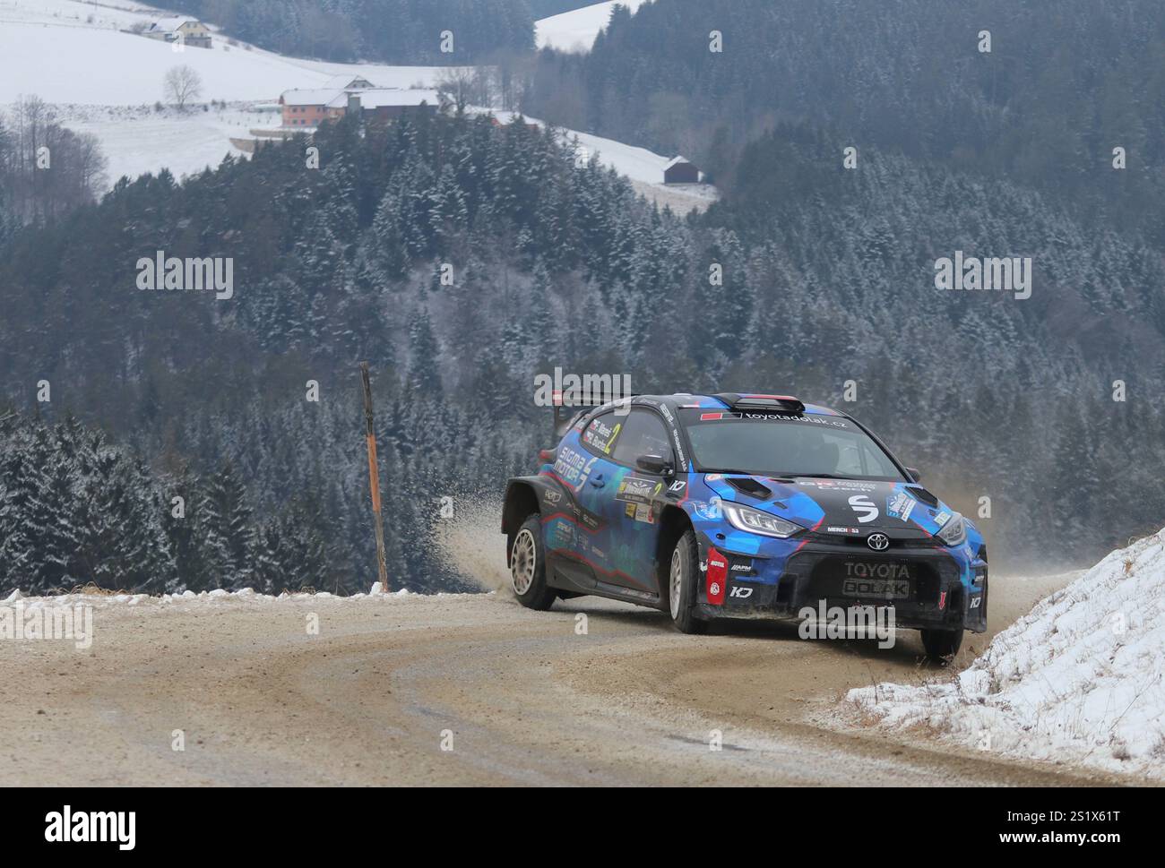 Czech Filip Mares, Radovan Boucha with Toyota GR Yaris Rally2 compete during the 38th LKW ...