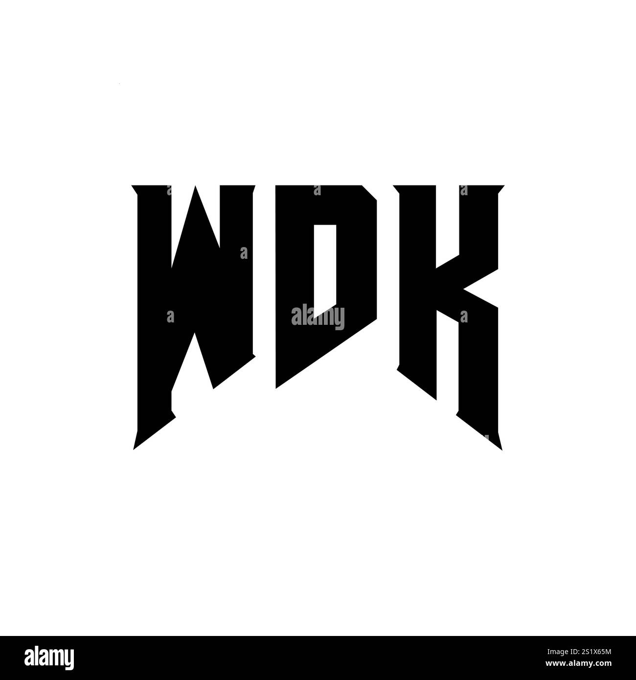 WDK letter logo design for technology company. WDK logo design black ...