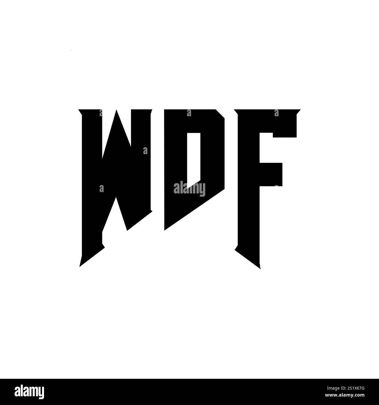 WDF letter logo design for technology company. WDF logo design black ...