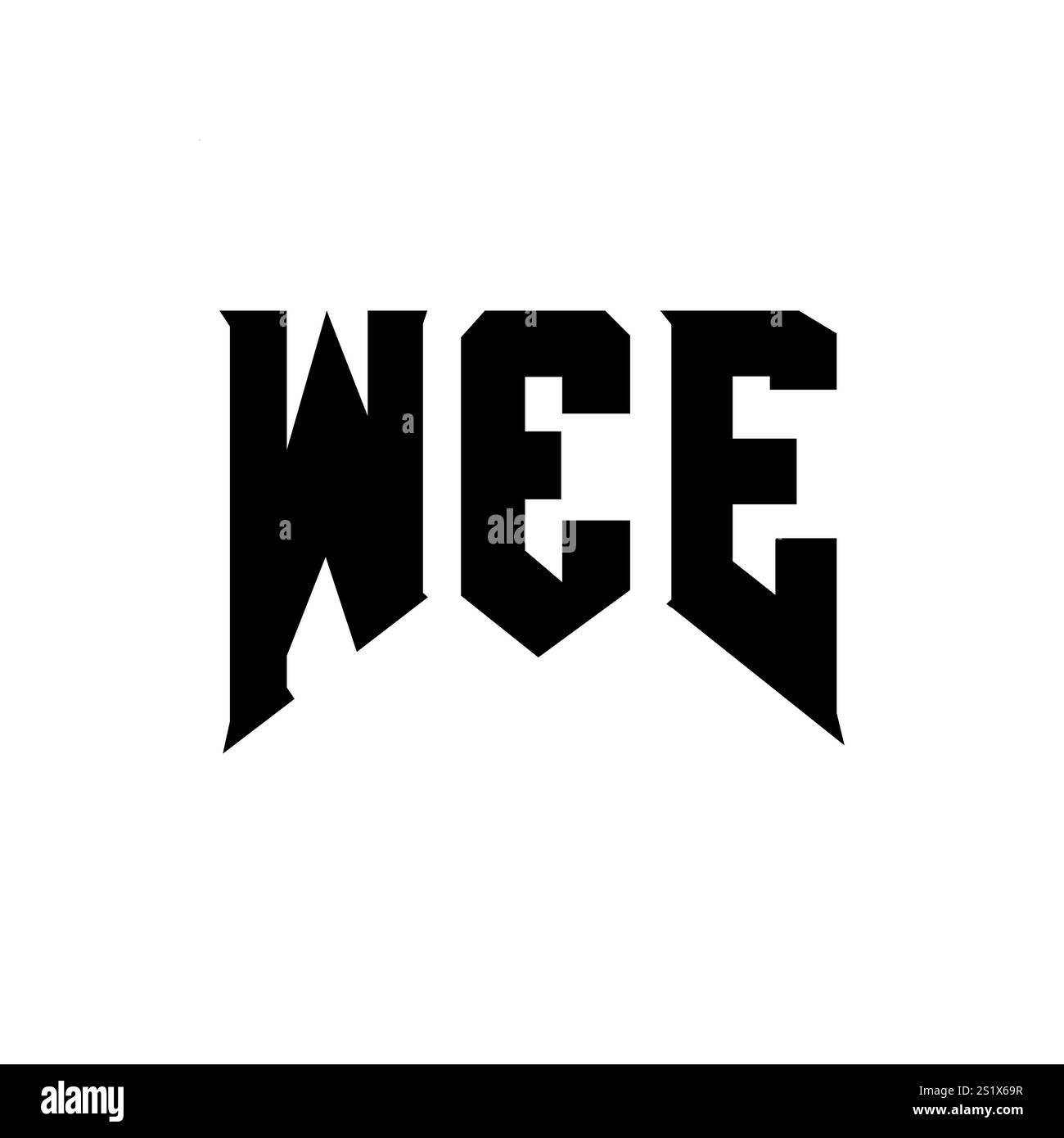 WEE letter logo design for technology company. WEE logo design black ...