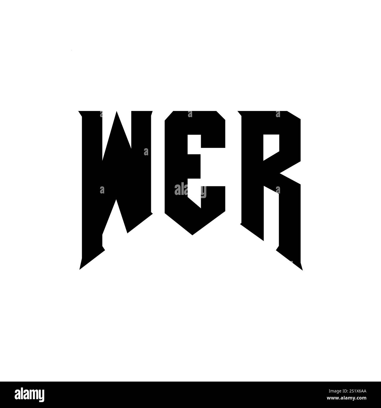 WER letter logo design for technology company. WER logo design black ...