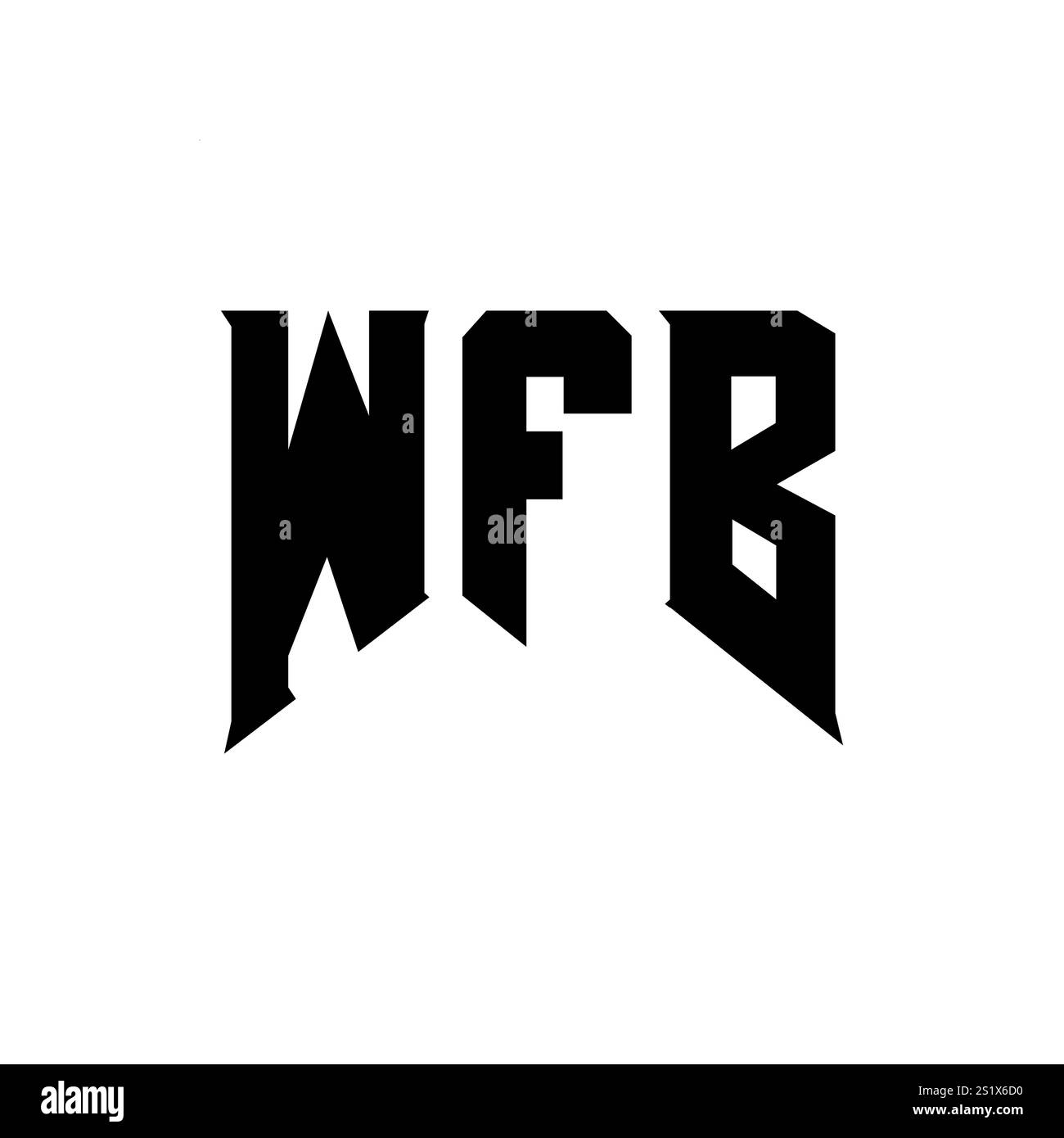 WFB letter logo design for technology company. WFB logo design black ...
