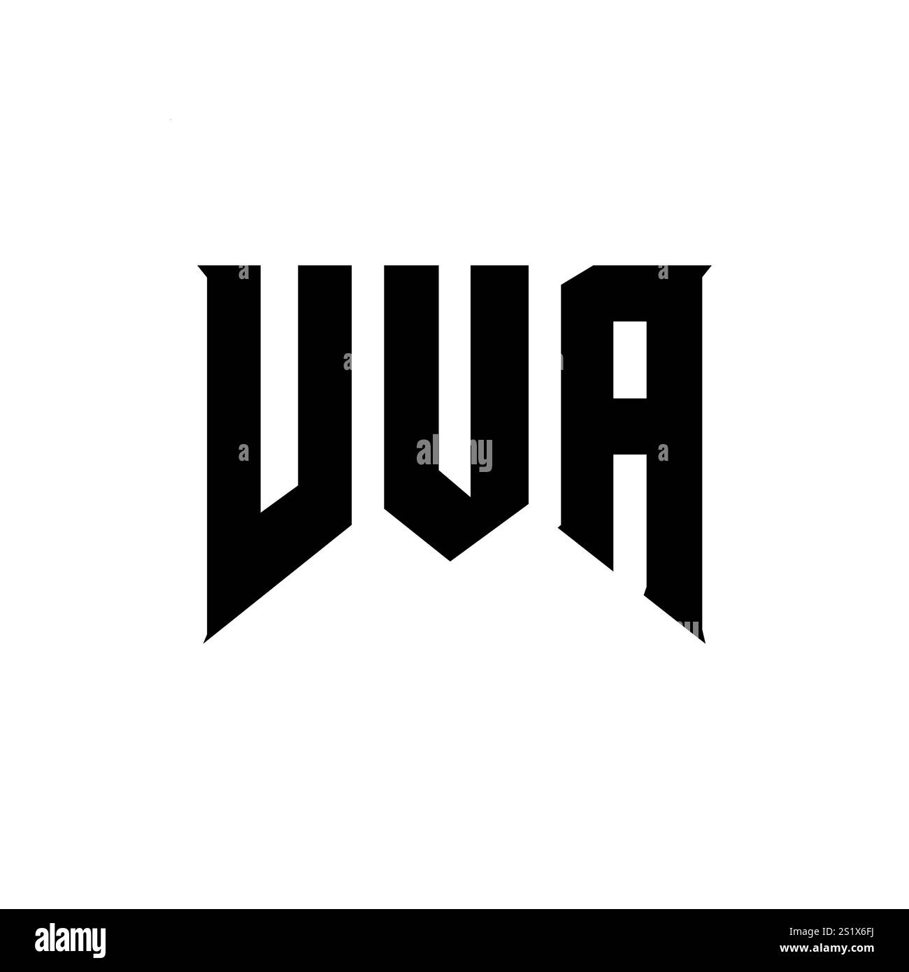 VUA letter logo design for technology company. VUA logo design black ...