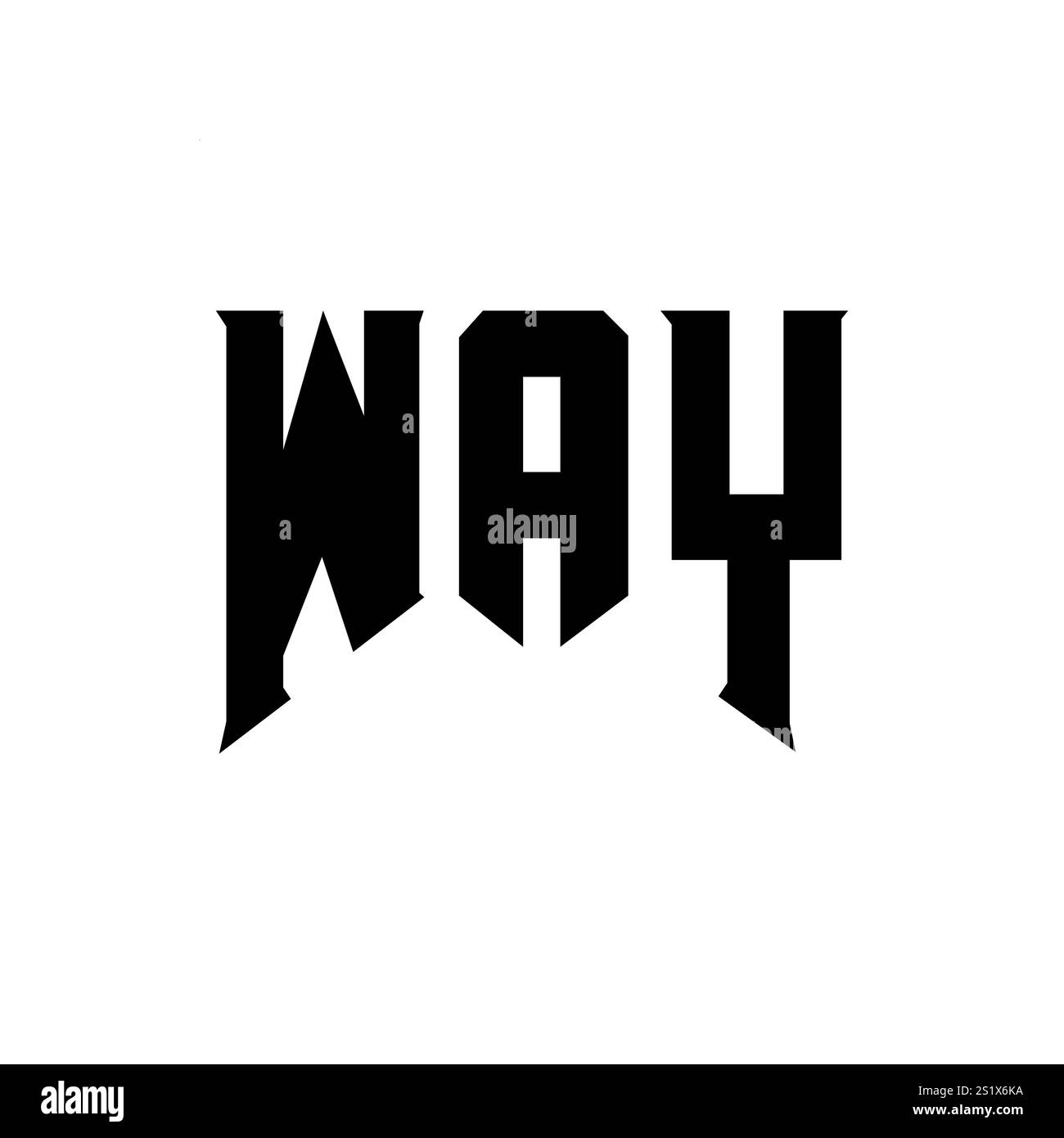 WAY letter logo design for technology company. WAY logo design black ...