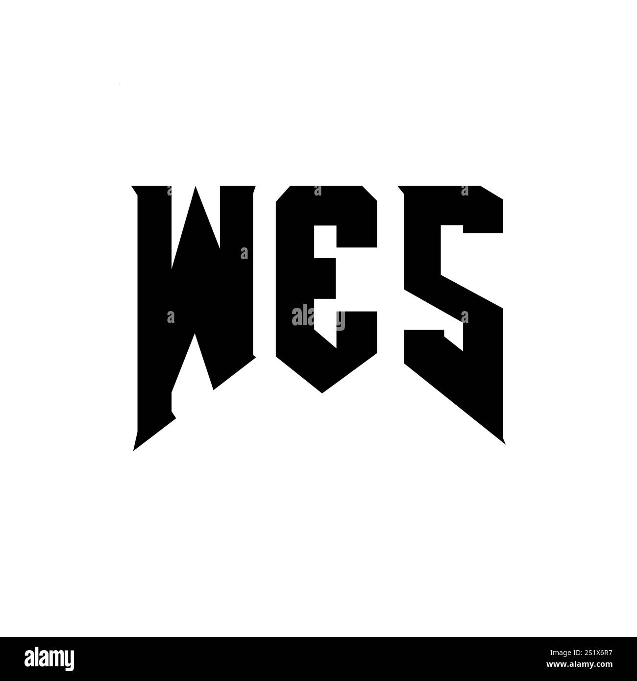 WES letter logo design for technology company. WES logo design black ...