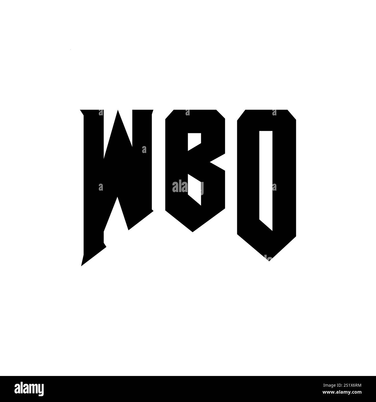 WBO letter logo design for technology company. WBO logo design black and white color combination ...