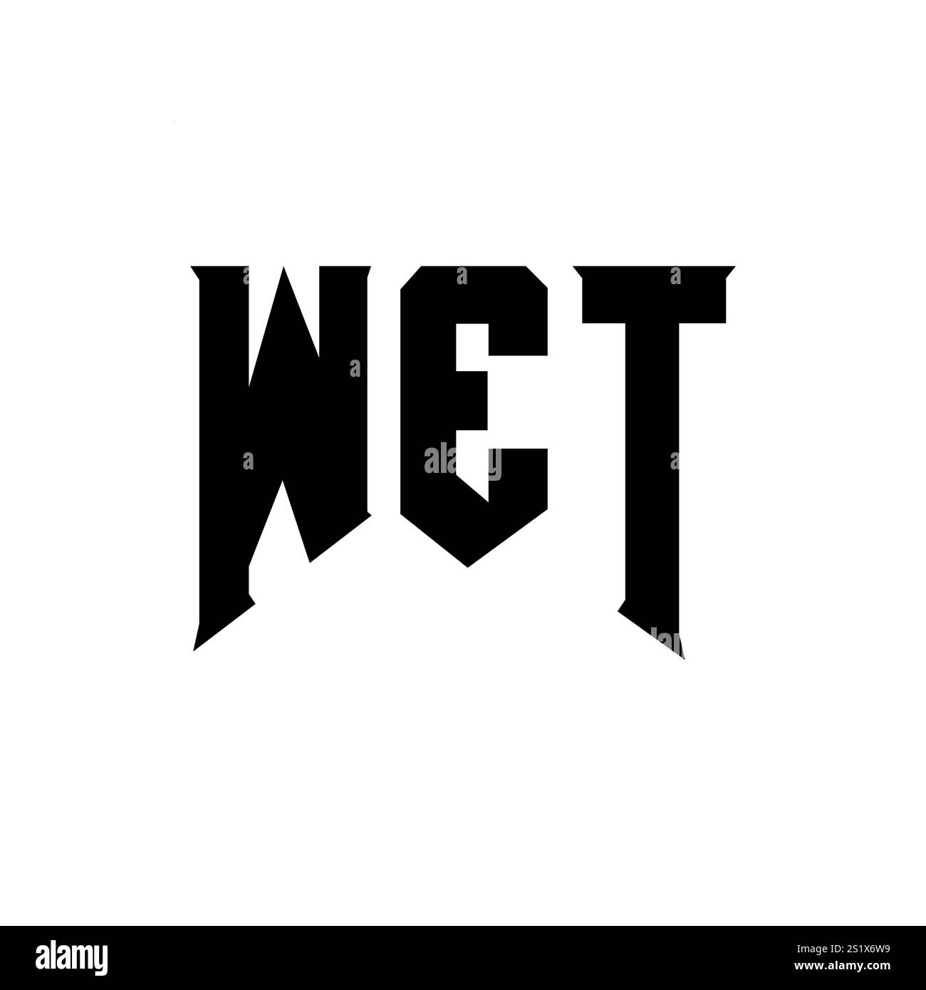 WET letter logo design for technology company. WET logo design black ...