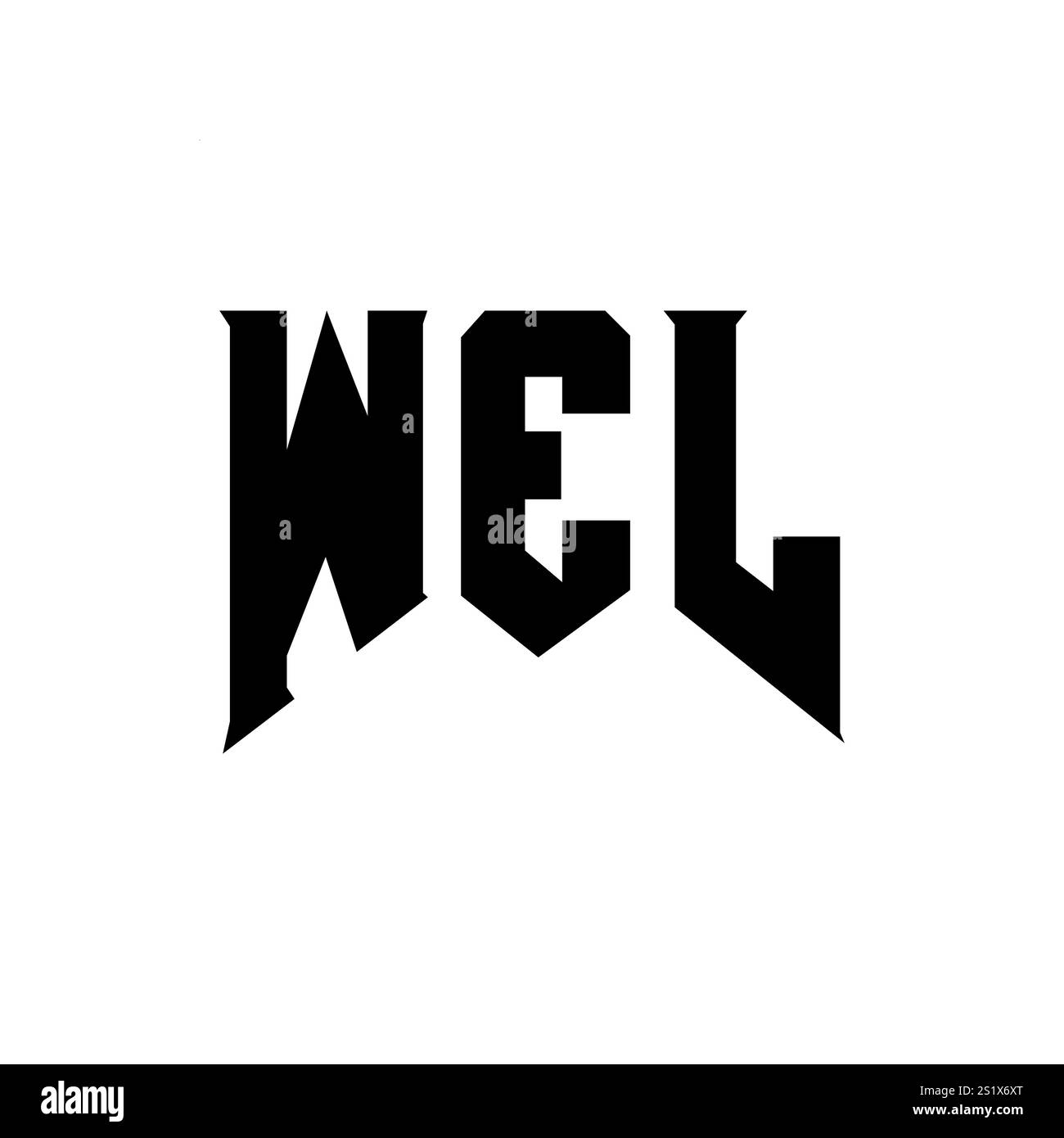 WEL letter logo design for technology company. WEL logo design black ...