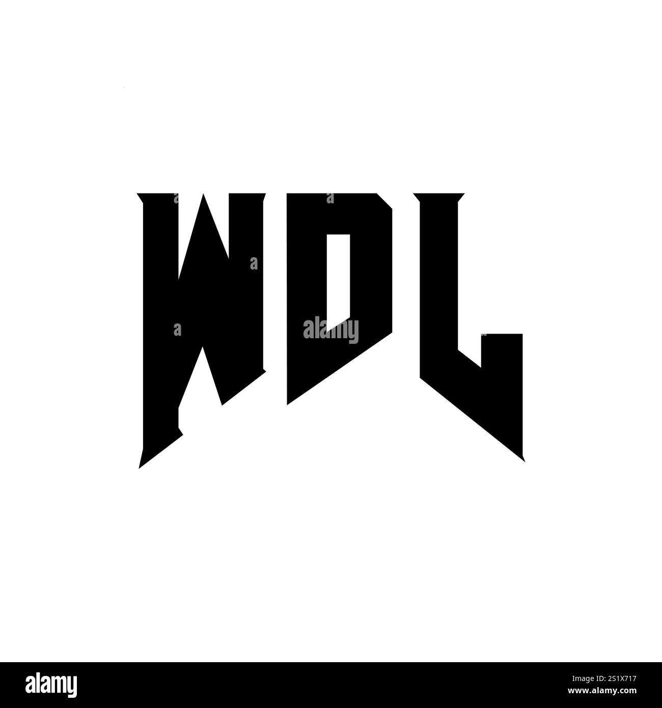 WDL letter logo design for technology company. WDL logo design black ...