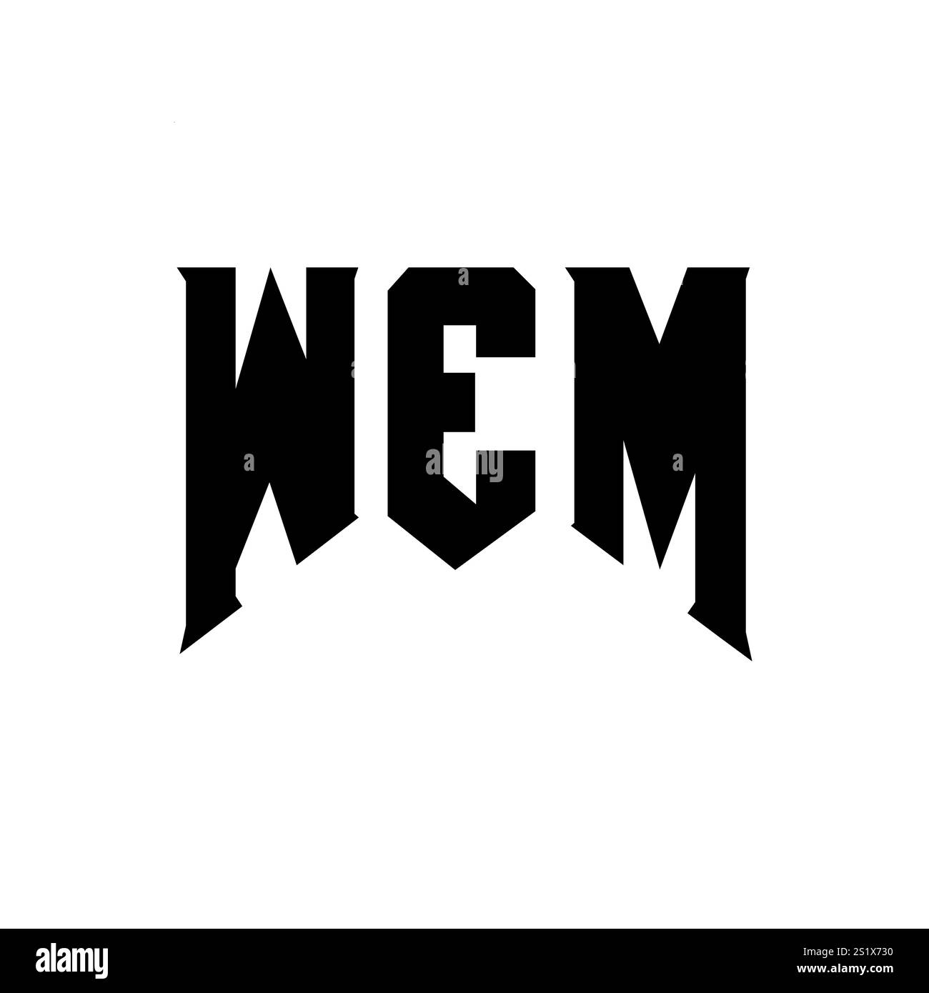 WEM letter logo design for technology company. WEM logo design black ...