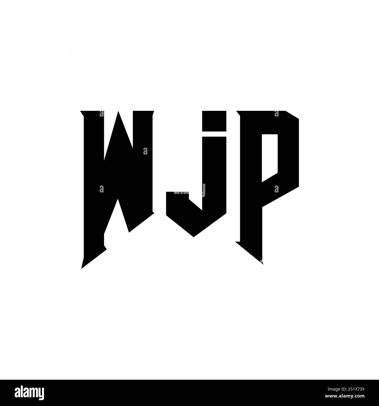 WJP letter logo design for technology company. WJP logo design black ...