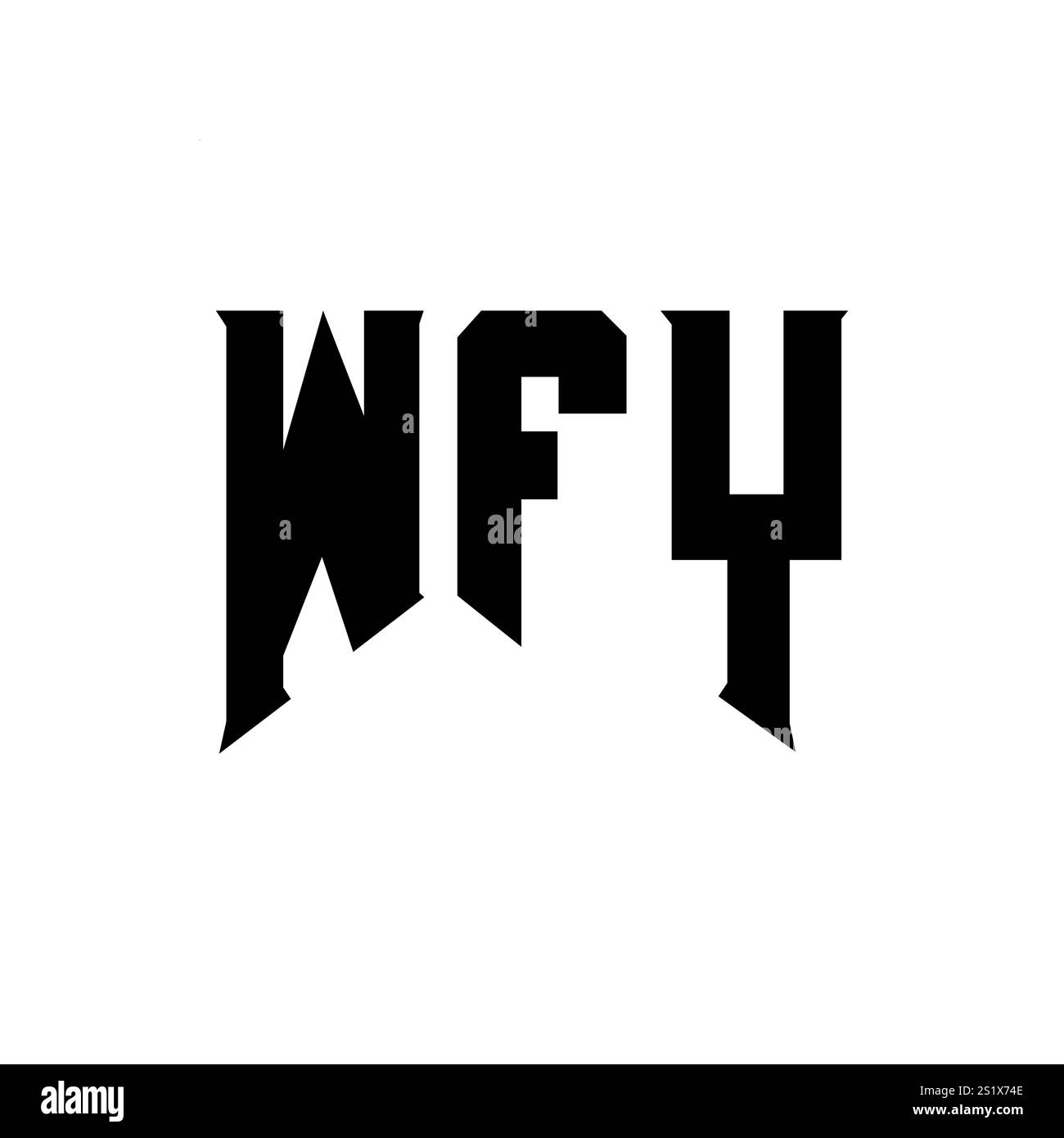 WFY letter logo design for technology company. WFY logo design black ...
