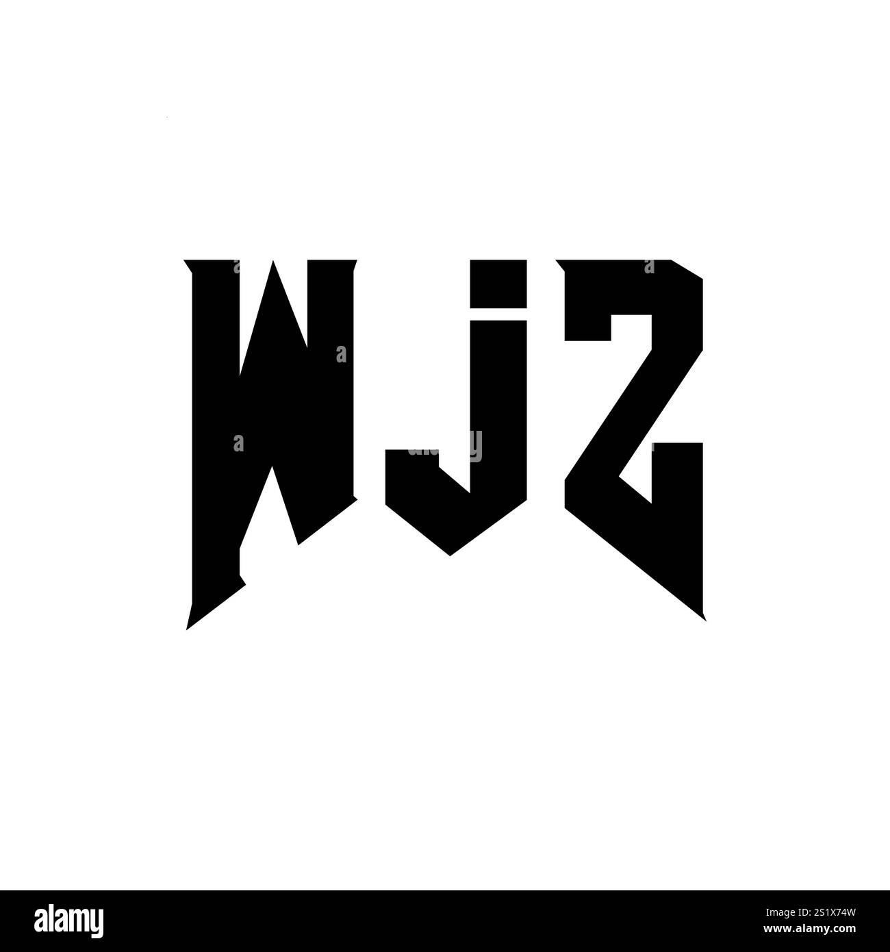WJZ letter logo design for technology company. WJZ logo design black ...