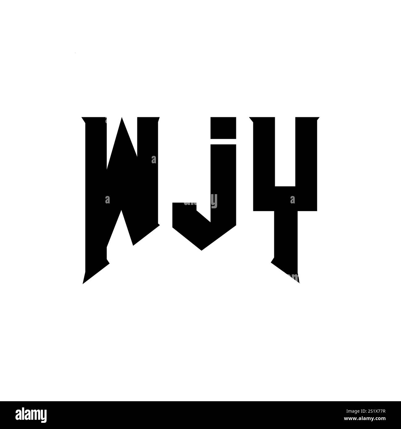 WJY letter logo design for technology company. WJY logo design black ...