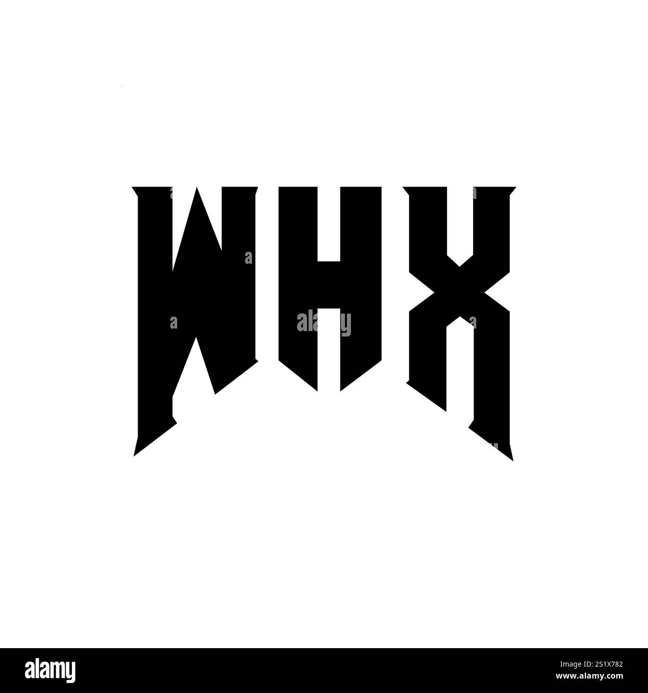 WHX letter logo design for technology company. WHX logo design black ...