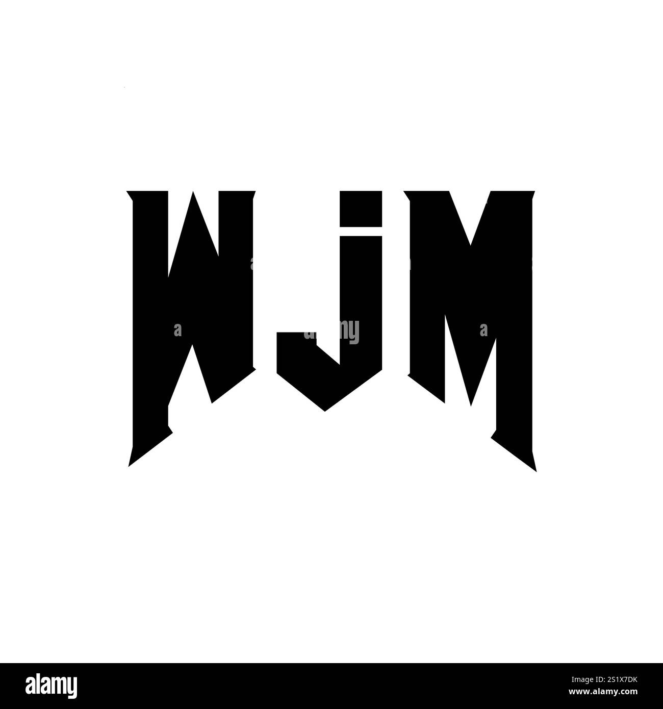 WJM letter logo design for technology company. WJM logo design black ...
