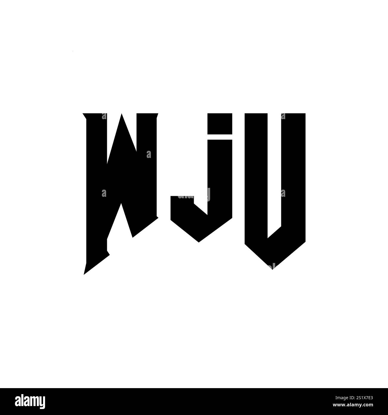 Wju logo design Stock Vector Images - Alamy