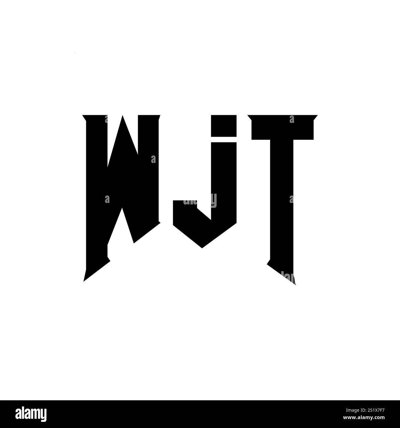 WJT letter logo design for technology company. WJT logo design black ...