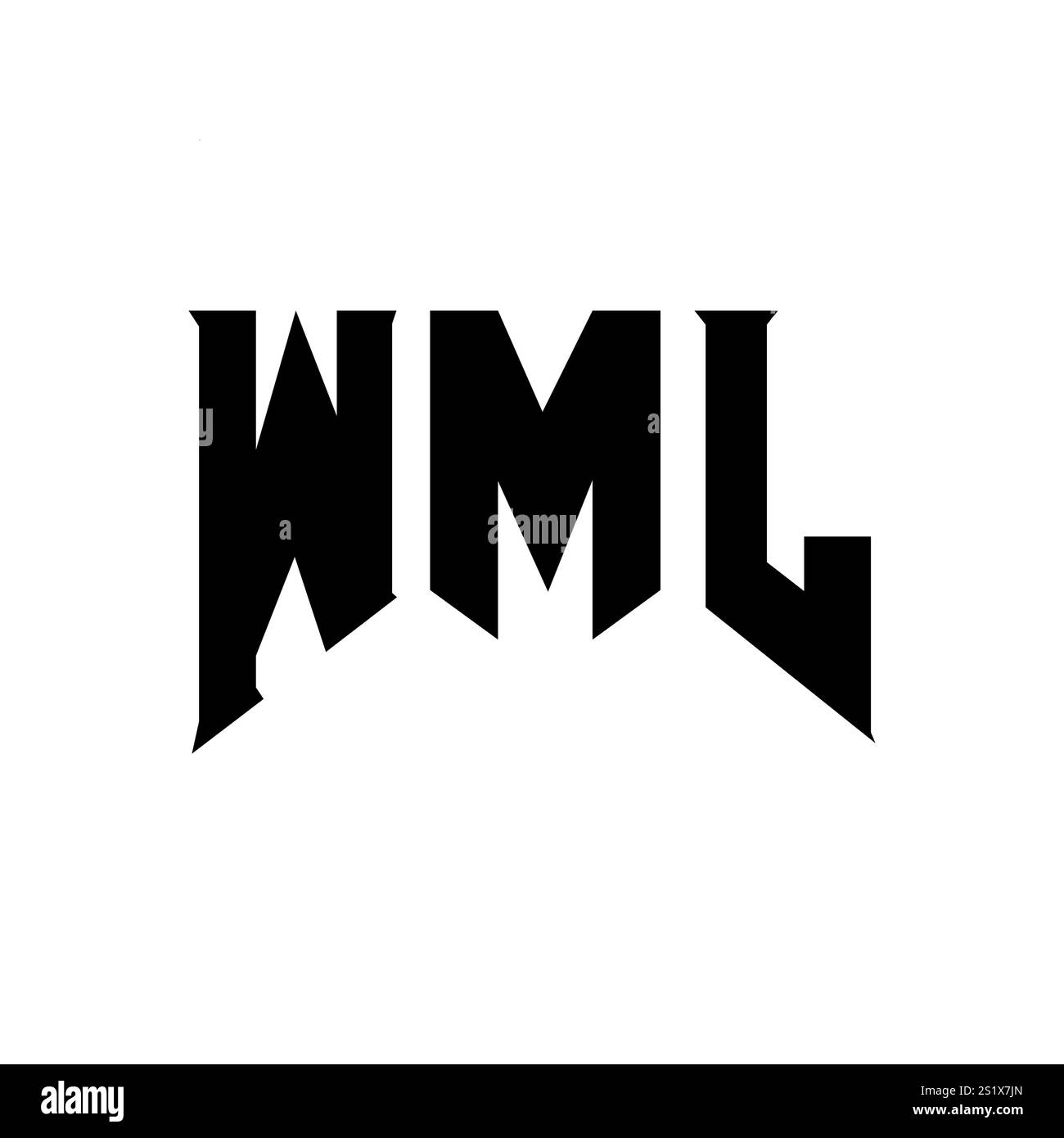 WML letter logo design for technology company. WML logo design black ...